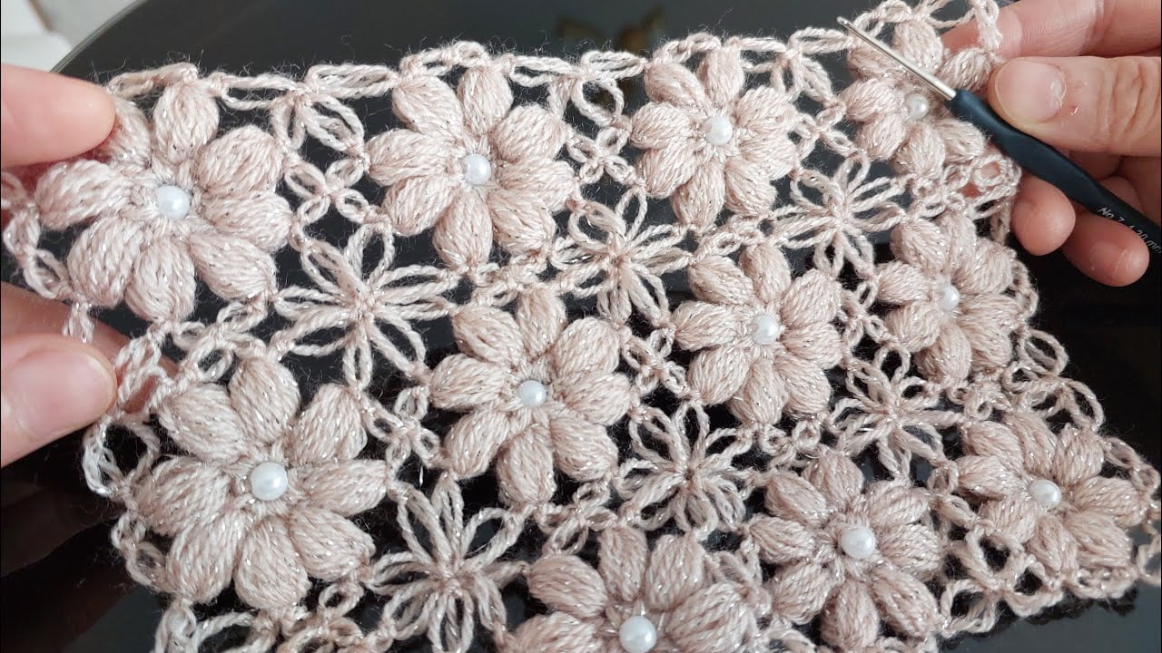 WOW! BEAUTIFUL CROCHET FLOWER knitting pattern making, step by step ...